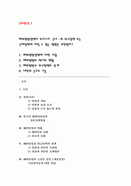 한국의 해외입양정책에 대해서 여러가지점을 분석하고 문제점 나아가야할 방향을 체계적으로 정리했습니다. <A+ 확신레포트>-1페이지