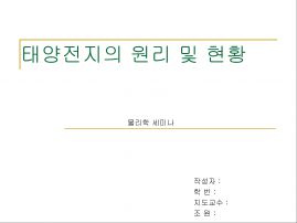 [분석/조사] 태양전지 -1페이지