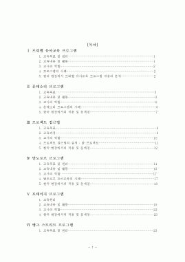 영유아 보육 프로그램의 종류-1페이지