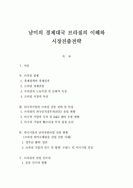 남미의 경제대국 브라질의 이해와 시장진출전략-1페이지