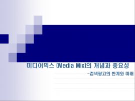 미디어믹스(media mix)의 개념과 중요성_검색광고의 한계와 미래-1페이지