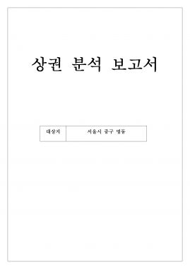 상권분석보고서_종로,명동,중구일대-1페이지