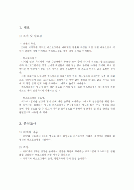 히스토그램&평활화 소스 및 실행결과 (논문형식)-1페이지