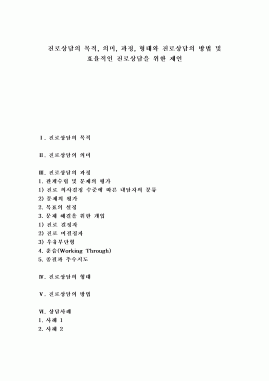 [진로상담]진로상담의 목적, 의미, 과정, 형태와 진로상담의 방법 및 효율적인 진로상담을 위한 제언(진로상담 과정, 진로상담 형태, 진로상담의 방법, 진로상담 사례, 효율적인 진로상담을 위한 제언)-1페이지