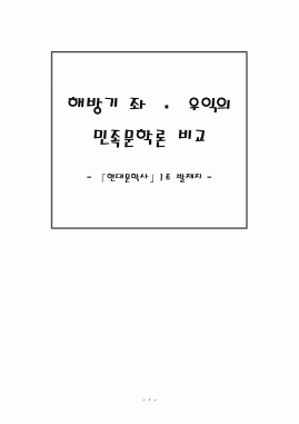 해방기 좌우익의 민족문학론 비교 2-1페이지