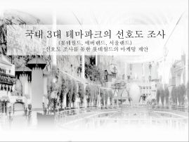 국내 3대 테마파크의 선호도 조사 -선호도 조사를 통한 롯데월드의 마케팅 제안-1페이지