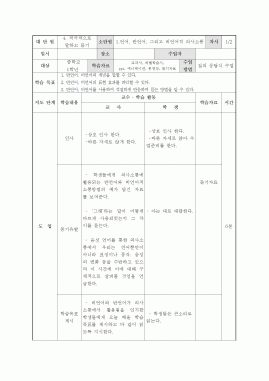 4. 적극적으로 말하고 듣기-1.언어, 반언어, 그리고 비언어적 의사소통 본시지도안-1페이지