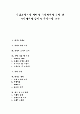 [사업계획서][사업계획서의 개념][사업계획서 분석][사업계획서 수립시 유의사항][사업계획][사업계획서작성][사업계획수립]사업계획서의 개념과 사업계획서 분석 및 사업계획서 수립시 유의사항 고찰(사업계획서)-1페이지