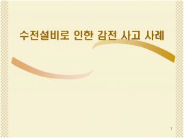 수전설비로 인한 감전 사고 사례 -1페이지