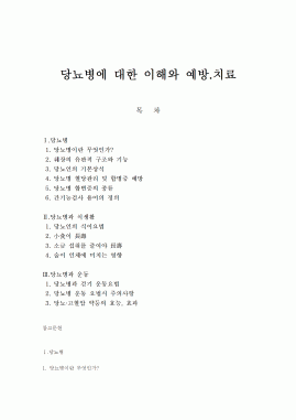 당뇨병에 대한 이해와 예방.치료-1페이지