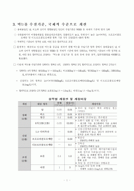 국내 먹는물 수질기준 개정안-1페이지