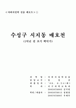 수성구 시지동 매호천 조사자료 (백악기 공룡발자국)-1페이지