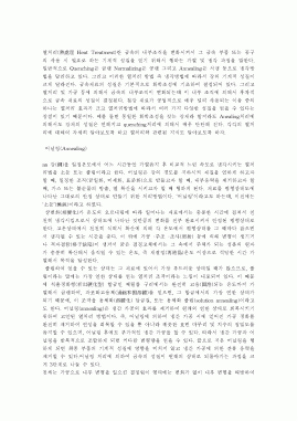 열처리의 종류와 각각의 특성 조사-1페이지