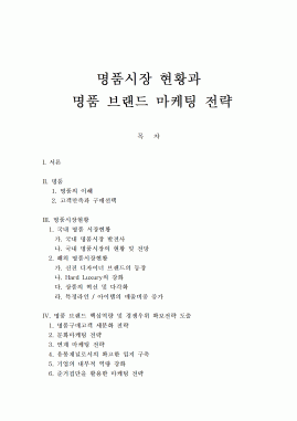 명품시장 현황과 명품 브랜드 마케팅 전략-1페이지