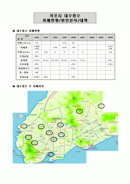 목포시 내수침수 피해현황 원인분석 및 대책-1페이지