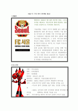 서울 FC 구단 분석 (마케팅 중심)-1페이지