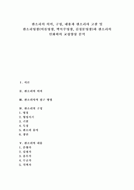 판소리의 의미, 판소리사의 접근 방법, 판소리의 구성, 판소리의 내용, 여류 명창의 등장과 그 배경, 박록주 명창의 소리인생, 김정문 명창이 남긴 유성기 음반과 소리의 특징, 판소리와 민화의 교섭 양상 분석-1페이지