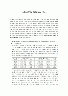 대한민국의 광광실태 및 향후 발전방향-1페이지