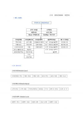 웹기획 - 플로우 차트, DB 레이아웃-1페이지