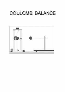COULOMB BALANCE 영어 실험 보고서  (쿨롱상수 측정)-1페이지