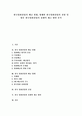 [한국 영화][한국 영화산업][영화산업][한국 영화산업의 경쟁력 제고 방안]한국 영화산업의 배급 현황, 한국 영화산업의 배급 형태, 한국 영화산업의 전망, 한국 영화산업의 경쟁력 제고 방안 분석(한국영화)-1페이지