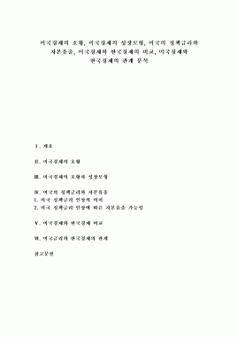 [미국경제][미국경제 성장모형][미국경제와 한국경제 비교][미국경제와 한국경제 관계]미국경제 호황, 미국경제 성장모형, 미국 정책금리와 자본유출, 미국경제와 한국경제 비교, 미국경제와 한국경제 관계-1페이지