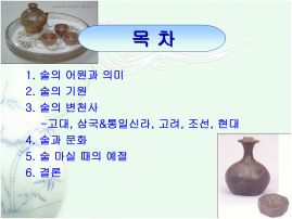 술의어원과 문화,변천사,예절에 대한분석-1페이지