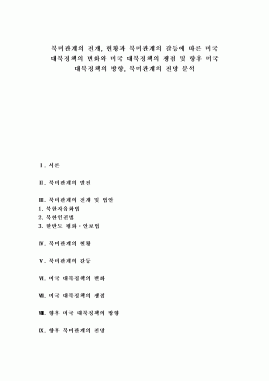 [북미관계][댑구정책][미국의 대북정책]북미관계의 전개, 북미관계의 현황과 북미관계의 갈등에 따른 미국 대북정책의 변화와 미국 대북정책의 쟁점 및 향후 미국 대북정책의 방향, 북미관계의 전망 분석-1페이지