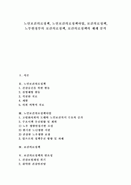 [노인보건의료정책][보건의료정책]노인보건의료정책, 노인보건의료정책사업, 보건의료정책, 보건의료정책의 필요성, 노무현정부의 보건의료정책, 보건의료정책의 체계, 보건의료정책 관련 시사점 분석-1페이지