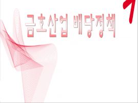 금호산업의 배당정책-1페이지