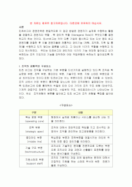 <간호지도자론> 민츠버그 가제시한 관라자의 10가지 기능에 근거 지도자 기능 파악 및 작업유형 분석-1페이지