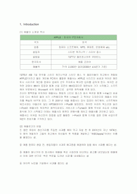 애플 아이팟(i-Pod)의 국내시장 마케팅전략-1페이지