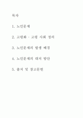 노인문제 배경과 대청방안-1페이지