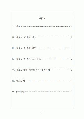 청소년비행 예방대책과 사후대책-1페이지