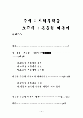 사회부적응의 원인 및 현황과 해결대안-1페이지