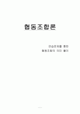 협동조합의 13가지 연습문제-1페이지