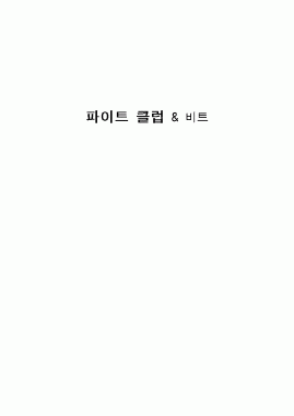 비트와 파이트클럽의 조직특성 연구-1페이지