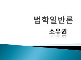 법학일반론 - 소유권에 관하여-1페이지