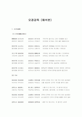 [경서강독] 오경(五經)강독 (해석본)-1페이지