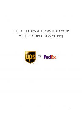 (경영정책) FEDEX VS. UPS-1페이지