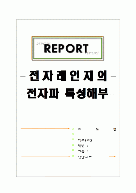 [공학/컴퓨터/통신] 전자레인지의 전자파 특성-1페이지