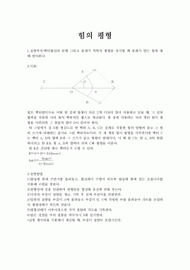 [일반물리]힘의 평형 -1페이지