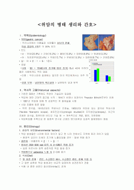 위암의 병태생리와 간호-1페이지