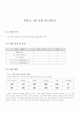 결과레포트)3상 농형 유도전동기-1페이지