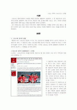 스포츠와 정치,경제의 결합형태 사례조사-1페이지