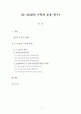 E-SCM의 구축과 운용 연구-1페이지