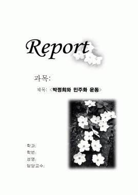 박정희와 민주화 운동-1페이지