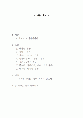 웨이트 트레이닝에 대하여-1페이지