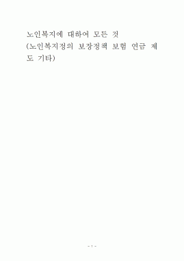 노인복지정책의 모든것-1페이지