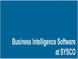 MIS 케이스분석, Business Inteligence Software at SYSCO-1페이지